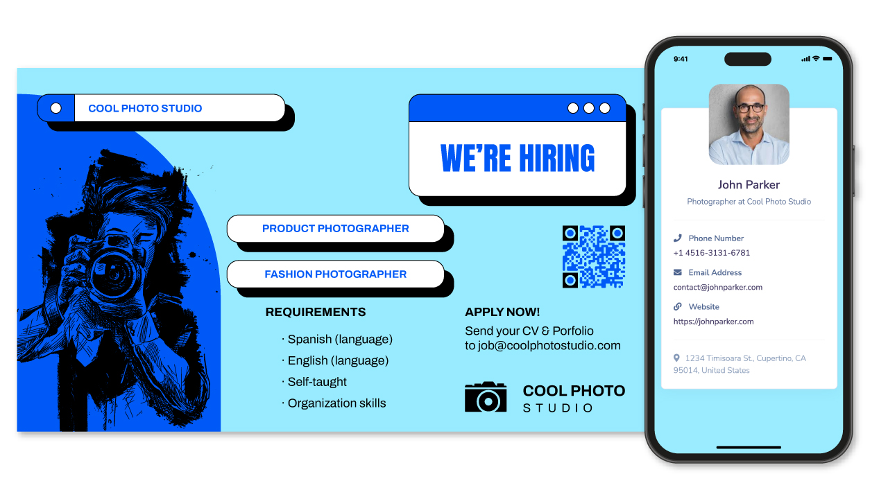 Profile Card QR Code QR io